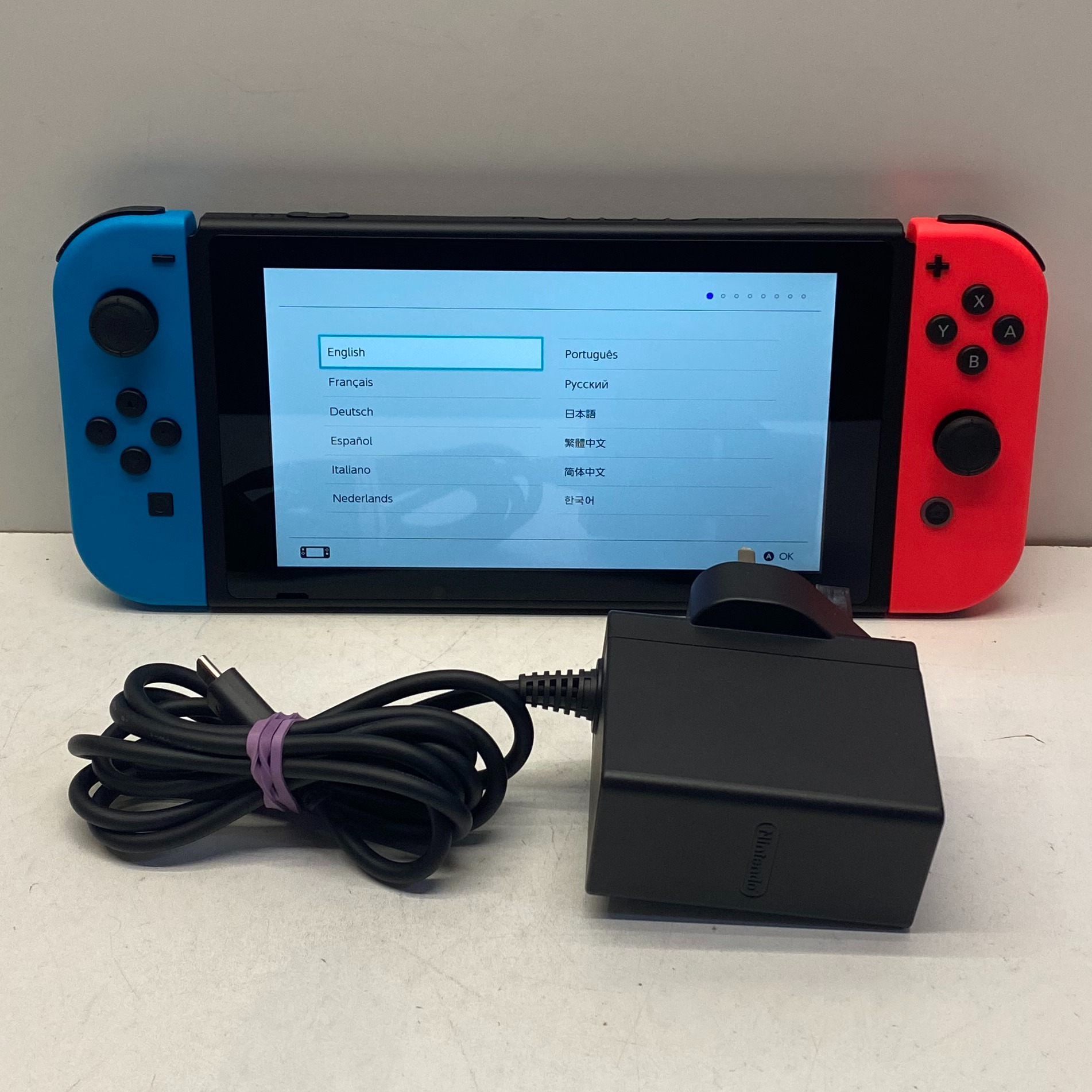 Used Nintendo Switch Conole Only with Neon Red/ Blue Joy Cons 32GB ...